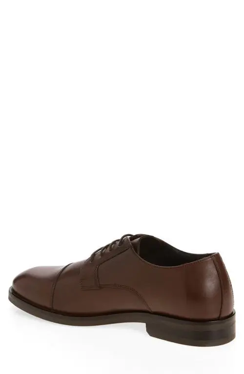 Nordstrom Martin Leather Cap Toe Derby - Brown Mahogany