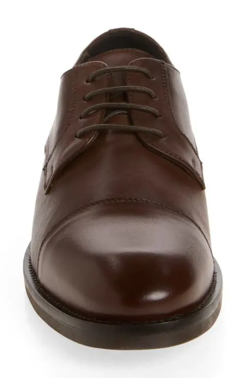 Nordstrom Martin Leather Cap Toe Derby - Brown Mahogany
