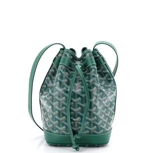 Goyard Petit Flot Bucket Bag Coated Canvas Pm - Green