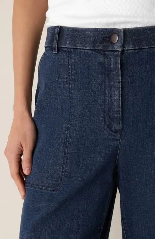 Eileen Fisher Arched Ankle Wide Leg Jeans