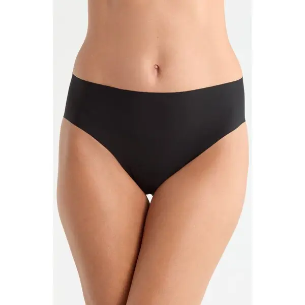 Nordstrom Invisible Edge Assorted 3-pack High Cut Briefs - Black