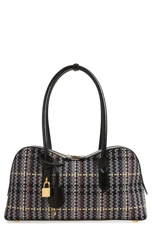 Stella McCartney Medium Ryder Woven Faux Leather Top Handle Bag