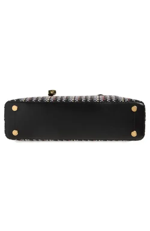Stella McCartney Medium Ryder Woven Faux Leather Top Handle Bag