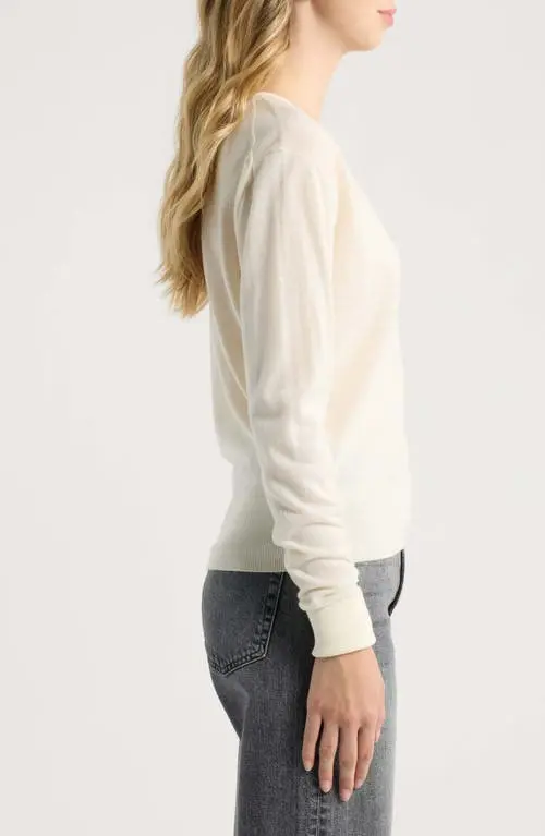 REFORMATION Micah V-neck Sweater - Cream