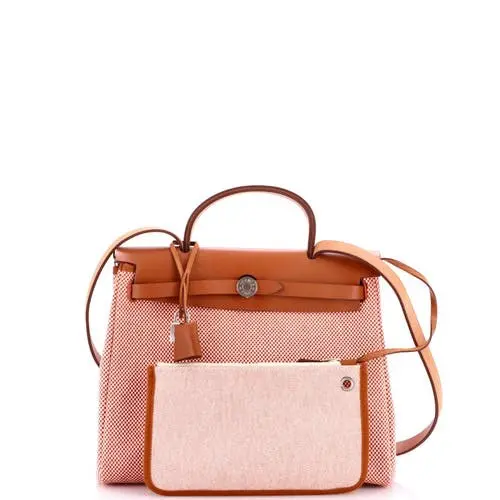 Hermès Herbag Zip Criss Viking Toile And Leather 31