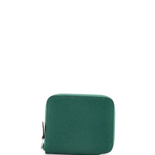 Hermès Azap Zip Around Wallet Silk'in Epsom Compact - Green