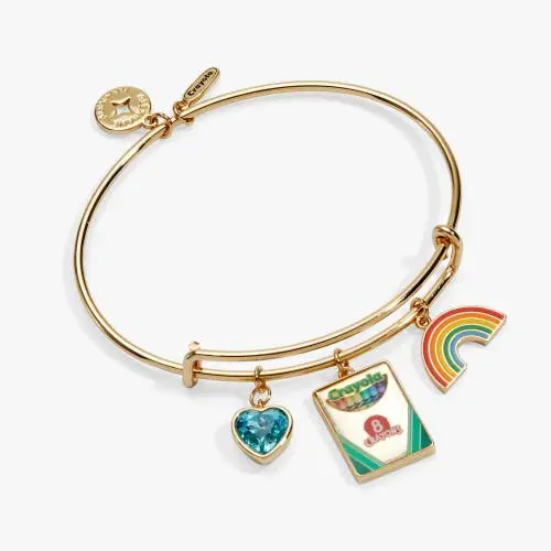 ALEX AND ANI Crayola 'to Teach Is To Color A Life Forever' Multi Charm Bangle - Gold