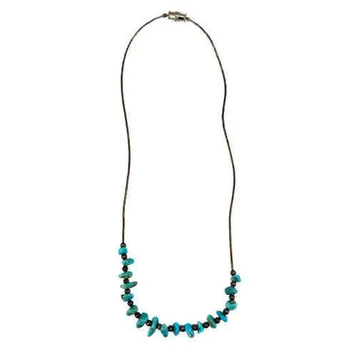MADISON BEVERLY HILLS Vintage 1970s Howlite Necklace - Turquoise