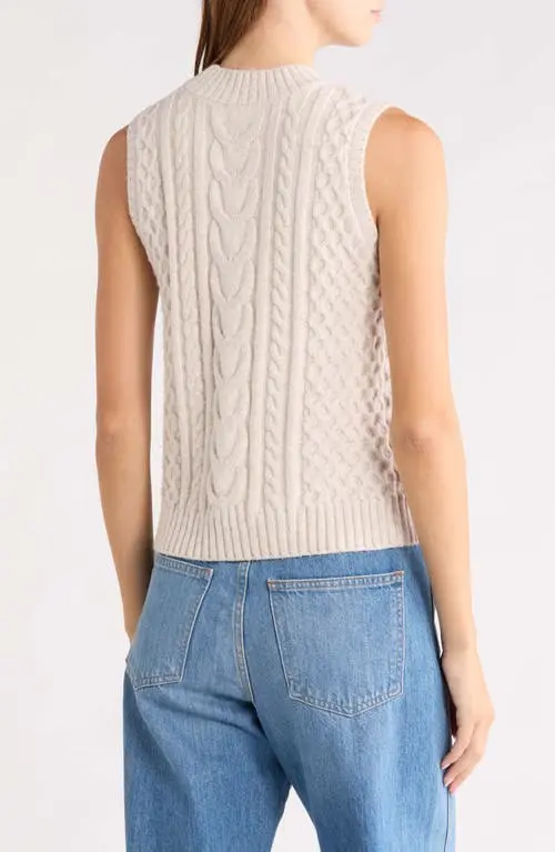 Vince Camuto Cable Knit Mock Neck Sweater Vest