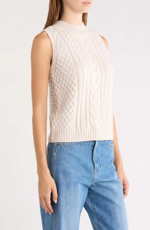 Vince Camuto Cable Knit Mock Neck Sweater Vest