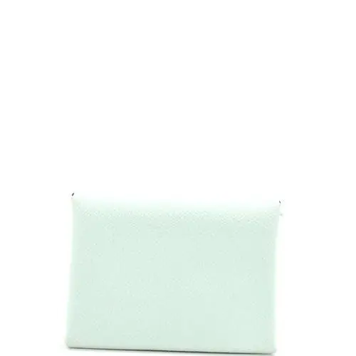 Hermès Calvi Duo Card Holder Epsom - Green