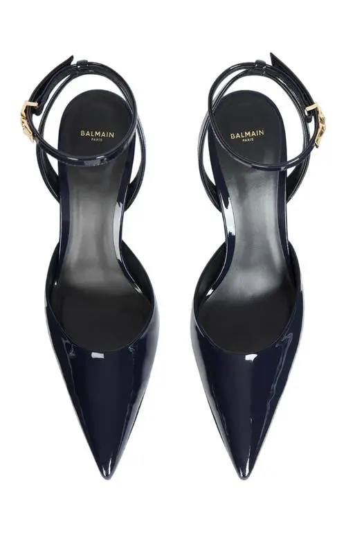 Balmain Patent Leather Strappy Courts