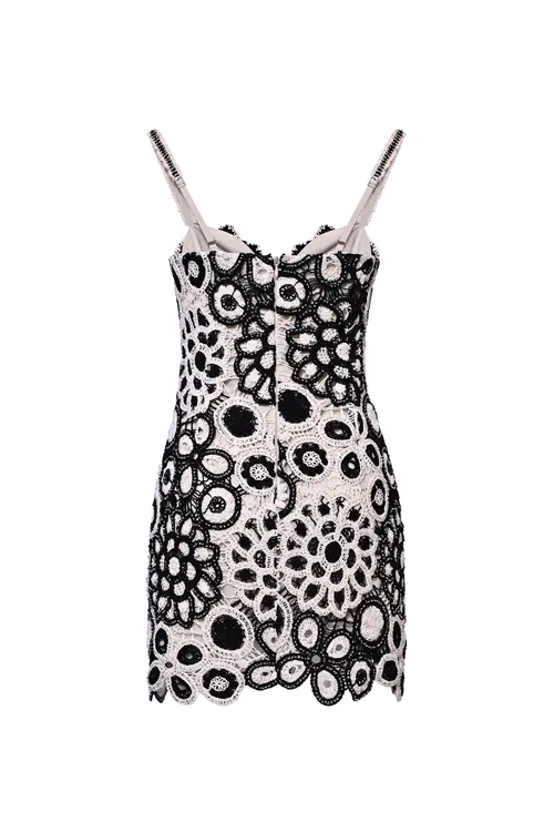 PatBO Coral Crochet Mini Dress