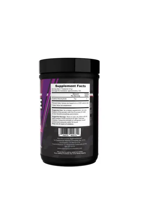 SUPERIOR SOURCE Pure Creatine Monohydrate Powder Supplement