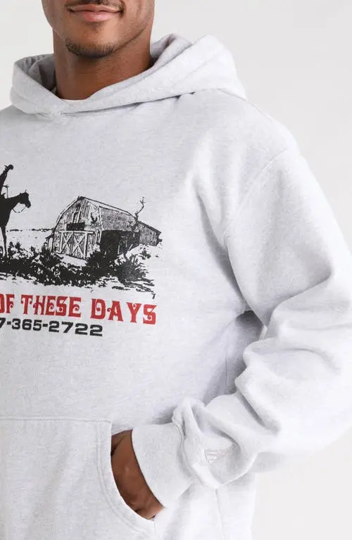 ONE OF THESE DAYS Cowboy Graphic Hoodie - Heather Grey