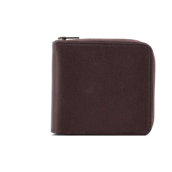 Hermès Zipengo H Verso Bifold Wallet Leather Compact - Red