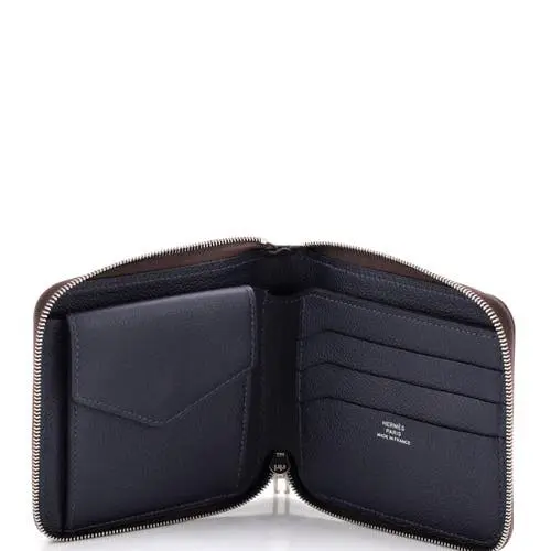 Hermès Zipengo H Verso Bifold Wallet Leather Compact