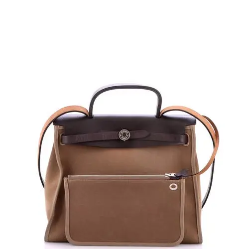 Hermès Herbag Zip Leather And Toile 31