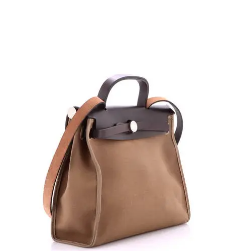Hermès Herbag Zip Leather And Toile 31