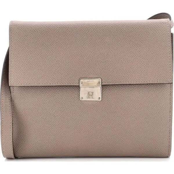 Hermès Clic Wallet On Strap Epsom 16 - Grey