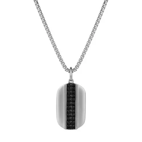 LUVMYJEWELRY Sora Black Spinel Pendant Necklace - Sterling Silver