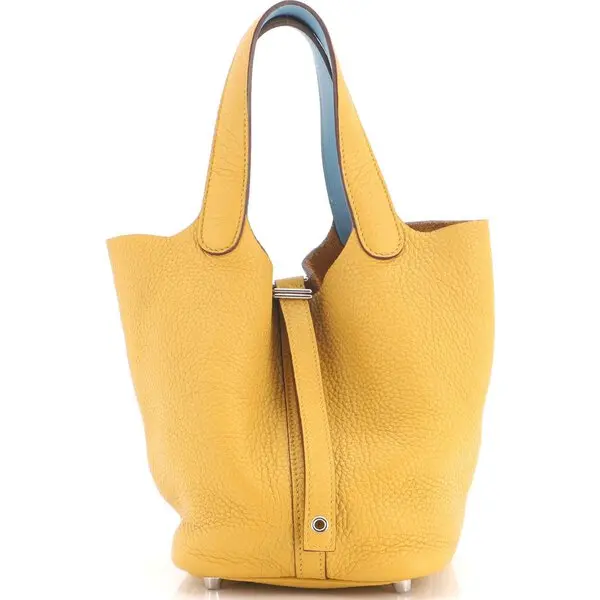 Hermès Eclat Picotin Lock Bag Clemence Pm - Yellow