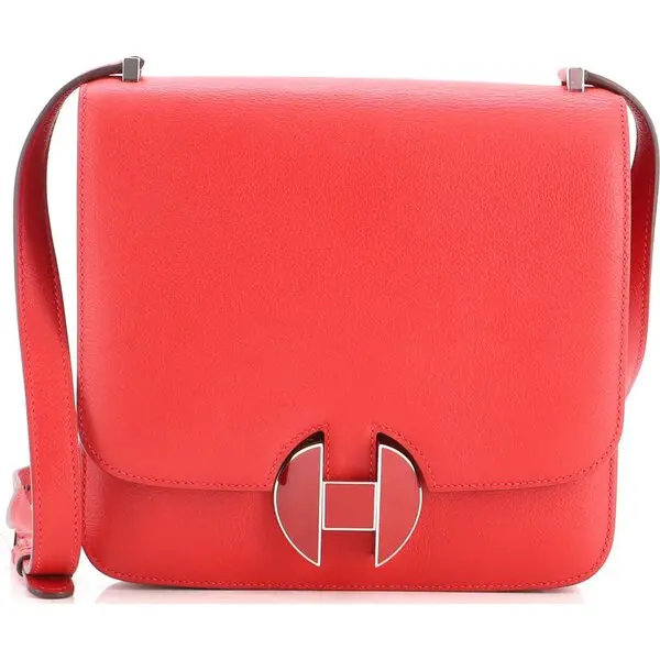 Hermès 2002 Shoulder Bag Evercolor 20 - Red