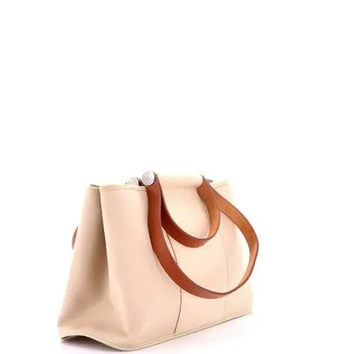 Hermès Cabag Elan Toile And Leather 39