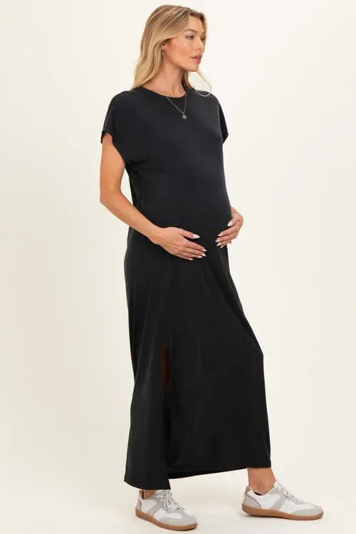 PINKBLUSH Boxy Side Slit Maxi Dress