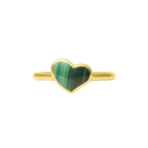 JAN LESLIE My One Heart Gemstone Gold Vermeil Ring
