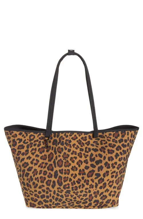 Baggu Large Reversible Recycled Nylon Tote - Leopard Mix