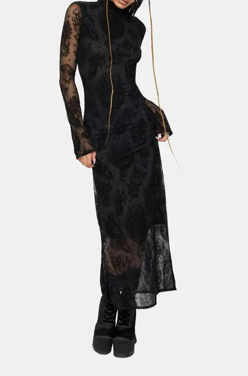 DISTURBIA Hexborn Baba Yaga High Neck Maxi Dress
