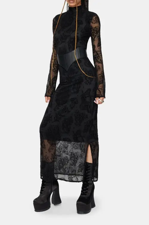 DISTURBIA Hexborn Baba Yaga High Neck Maxi Dress