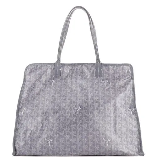 Goyard Hardy Pet Carrier Coated Canvas Pm - Grey