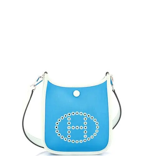 Hermès Neo Evelyne Bag Toile And Leather Tpm - Blue