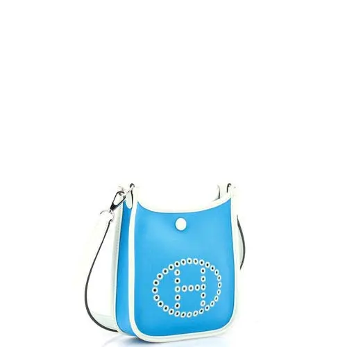 Hermès Neo Evelyne Bag Toile And Leather Tpm - Blue