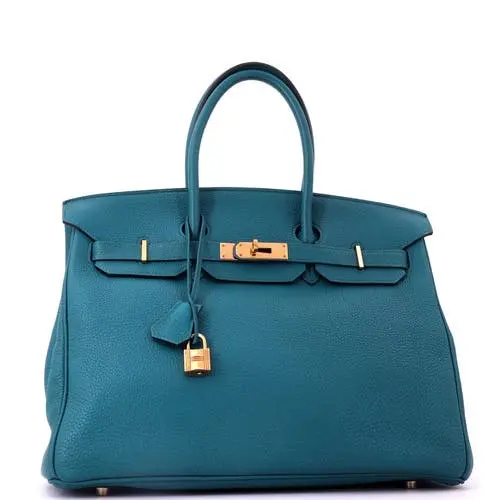 Hermès Birkin Handbag Clemence With Gold Hardware 35