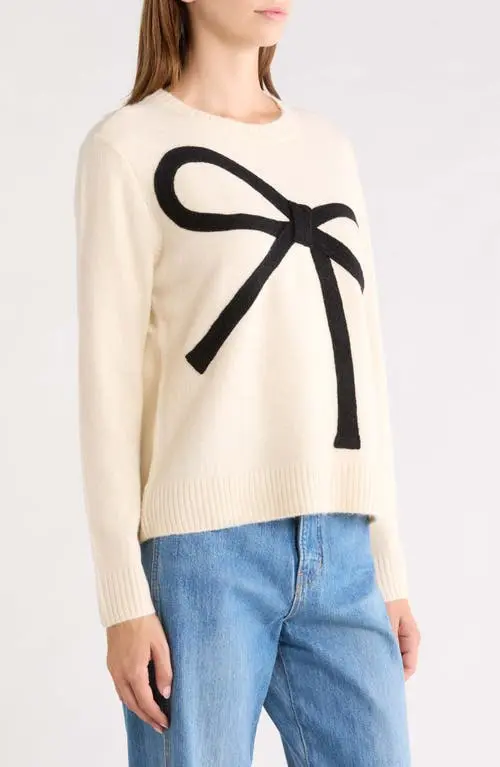 CECE DUPRAZ Contrast Bow Sweater