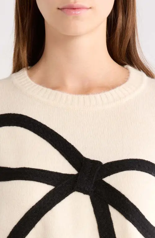 CECE DUPRAZ Contrast Bow Sweater