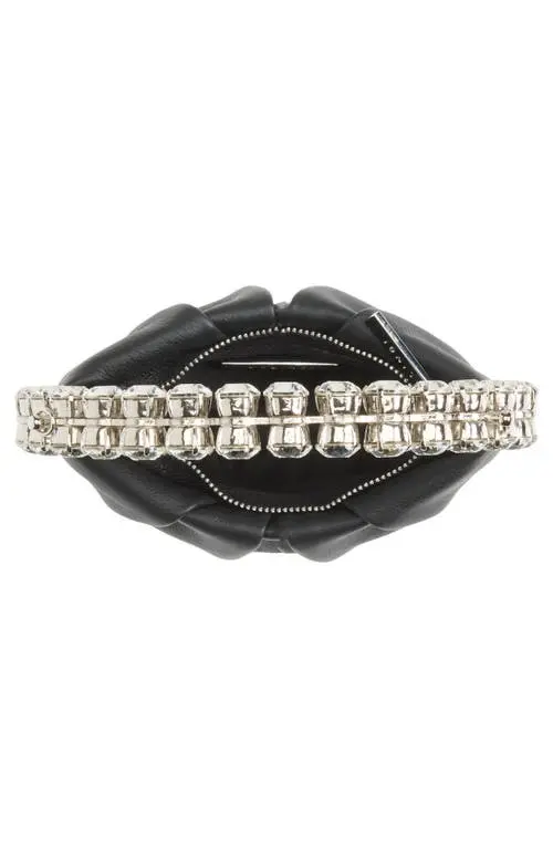 L’ALINGI L'alingi Micro Leather Eternity Clutch With Crystal Embellishments