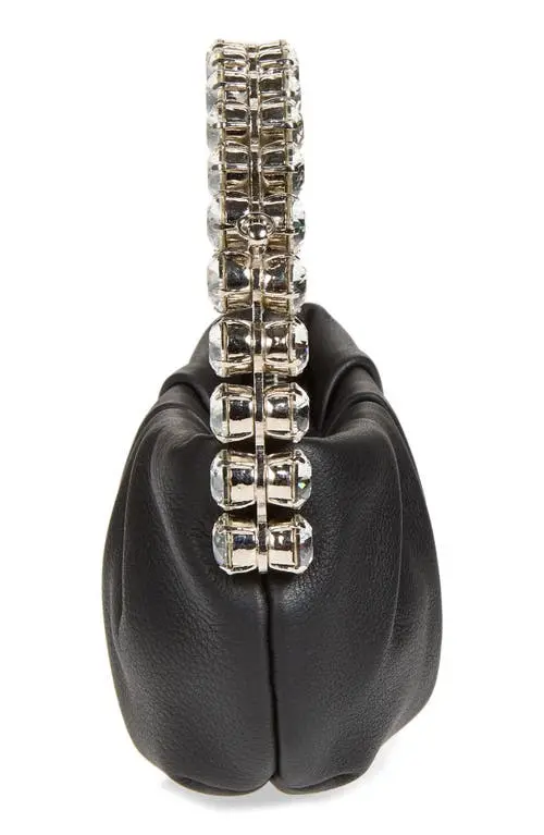 L’ALINGI L'alingi Micro Leather Eternity Clutch With Crystal Embellishments