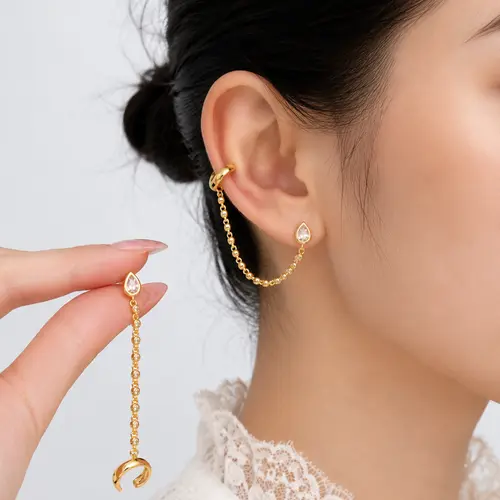 IVY & PEARL CO. Luna Ear Cuff Earrings