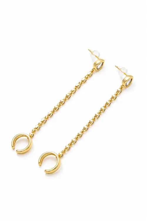 IVY & PEARL CO. Luna Ear Cuff Earrings - Gold