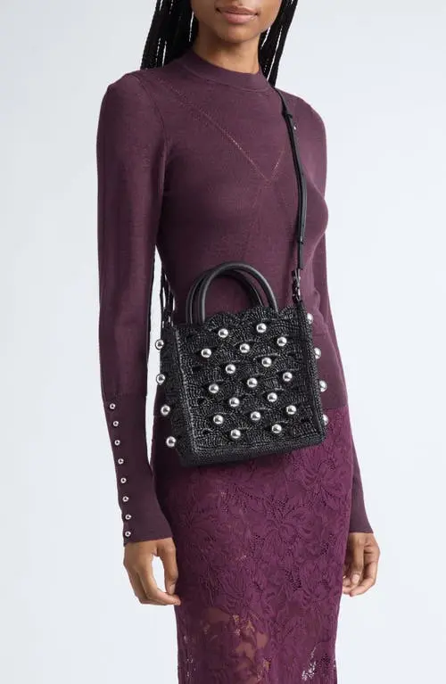 Rabanne Small Raffia Tote Bag