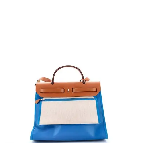 Hermès Herbag Zip Berline Vache Canvas And Leather 31