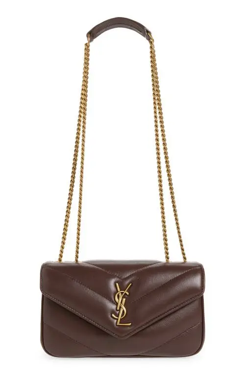 Saint Laurent Mini Loulou Quilted Leather Shoulder Bag - Deep Hickory