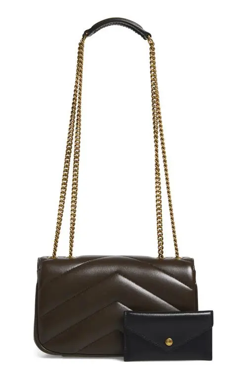 Saint Laurent Mini Loulou Quilted Leather Shoulder Bag - Light Musk