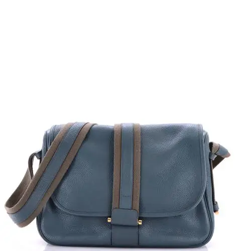 Hermès Bourlingue Messenger Bag Clemence - Blue