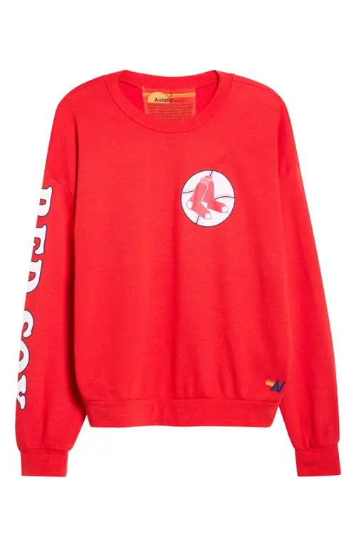 Aviator Nation Boston Sox Graphic Sweatshirt - Red