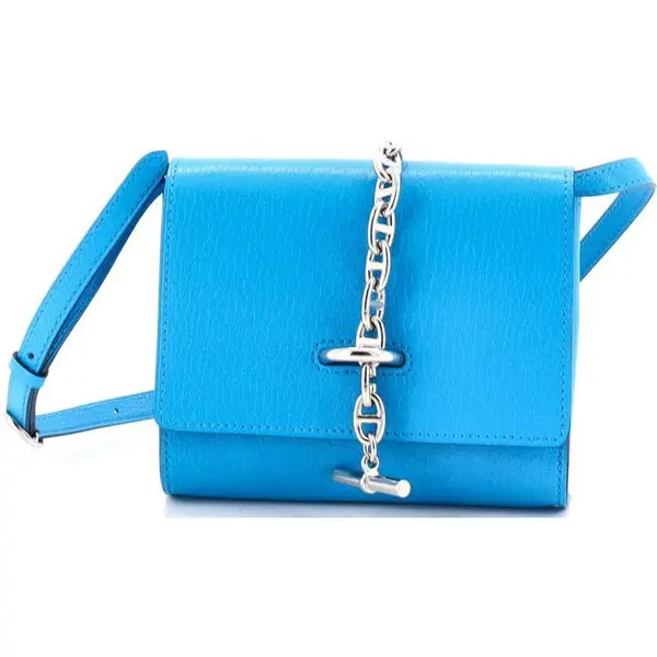 Hermès Chaine D'ancre To Go Wallet Chevre Chamkila - Blue